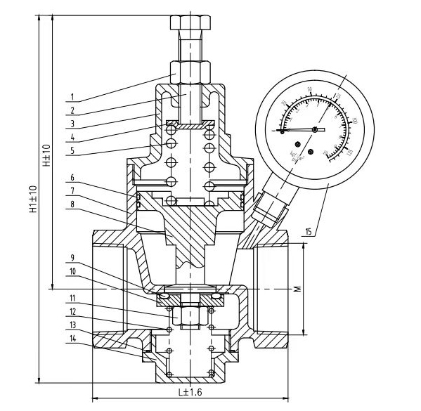 SONGO NPT Thread piston Pressure Reducing Valve Stainless Steel 304 ...